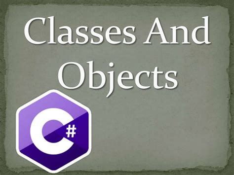 Classes And Objects In C Pptx