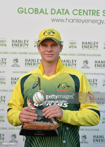 Captain Steve Smith Of Australia Poses With The Hanley Energy News