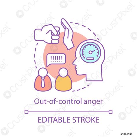Out Of Control Anger Concept Icon Stock Vector 3786336 Crushpixel