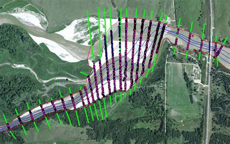 Surveyed Cross Sections And Hec Ras Model Cross Sections Superimposed