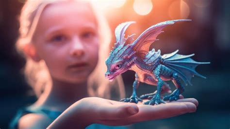 Premium Ai Image Small Little Blonde Girl With Pink Dress Stands On