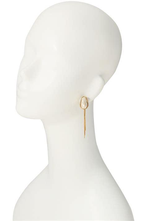 Ader Bijoux アデル ビジュー ｜pearlフリンジ2wayピアス ゴールド の通販｜elleshop・ エル・ショップ