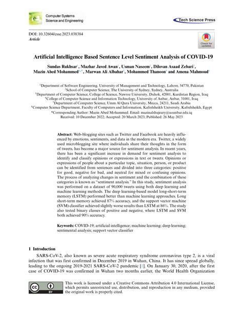 Pdf Artificial Intelligence Based Sentence Level Sentiment Analysis