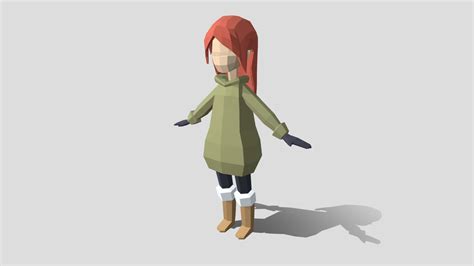 Low Poly Girl Character 3d Model By Pandaslovebambu [af0bf6d] Sketchfab