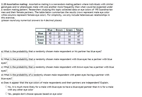 solved 2 20 assortative mating assortative mating is a