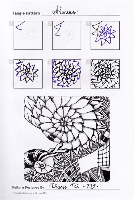 Best ZenTangle Patterns Art Images On Pinterest