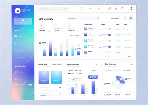 premium vector ui ux infographic dashboard ui design with graphs charts and diagrams web