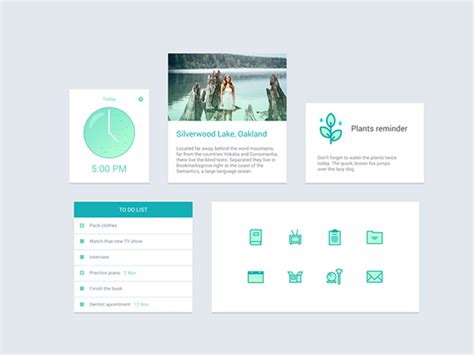 Free Planning Widget Ui Psd On Behance