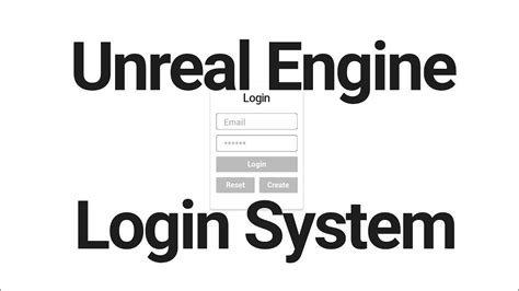 Unreal Engine Building A Loginauthentication System Youtube