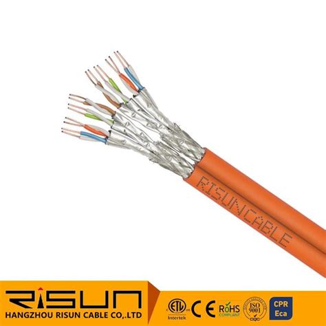 Sftp Cat7 Dual Network Lan Cable Solid 100 Copper Orange Bulk Cpr