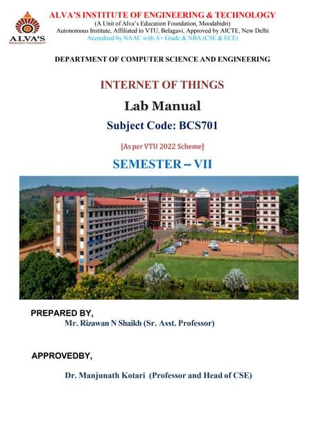 Vtu Iot Lab Manual Bcs701 Computer Science And Engineering Pdf