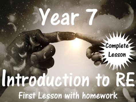 year 7 introduction to re full lesson with homework task teaching