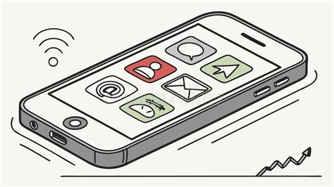 Smartphone With App Icons Mobile Device And Application Interface Vector Design Generative Ai