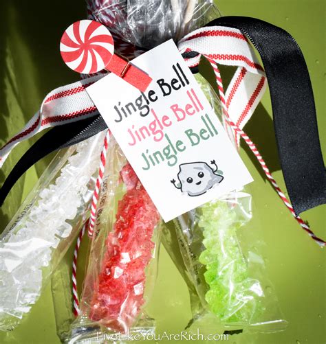 Neighbor Christmas Gift Rock Candy Sticks Live Like You Are Rich