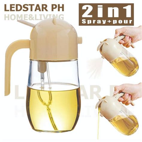 Glass Oil Tank Dual Purpose Spray Bottle Durable Seasoning Bottle
