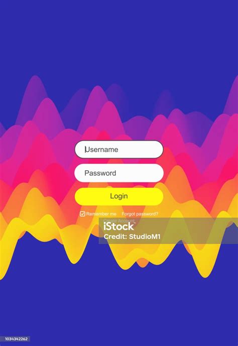 로그인 사용자 인터페이스입니다 현대 스크린 모바일 애플 리 케이 션 및 웹 디자인을 위한 디자인 그라데이션 배경입니다 웹사이트