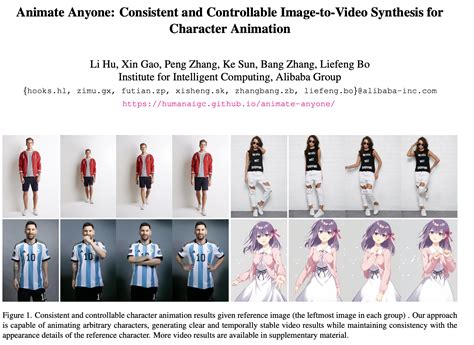 一个专门针对角色动画的新框架animate Anyone,可从静态图像ai生成动态视频 梭哈 Ai 一个专门针对角色动画的新框架animate Anyone,可从静态图像ai生成动态视频 梭哈 Ai