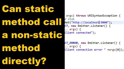Can Static Method Call Non Static Method Access Non Static Method