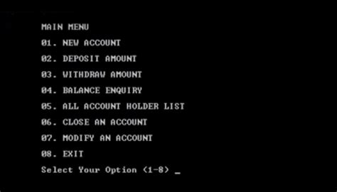 Bank Management System Project C ~ Frydiv Technologies