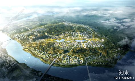 现代鸟瞰图规划su模型下载【id 1143682911】 知末su模型网