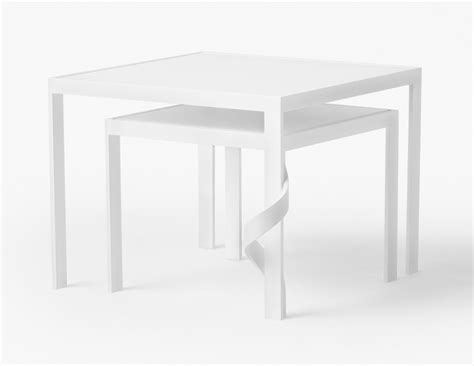 Nendo S Tangle Side Tables Twine Together As If Holding Hands