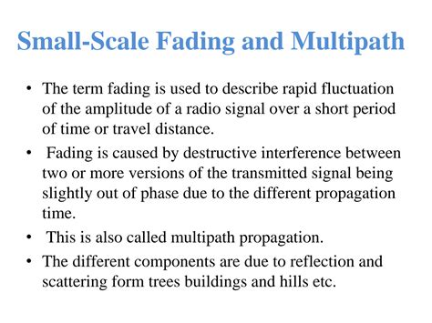 Solution Mobile Radio Propagation Small Scale Fading And Multipath