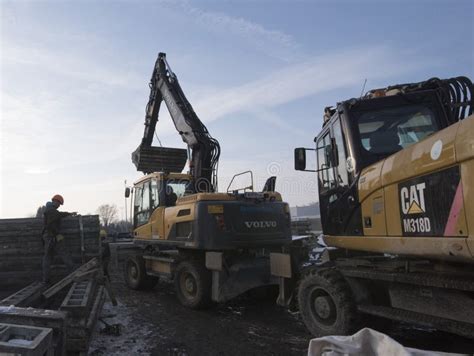 Excavator From The Caterpillar Brand Editorial Stock Image Image Of