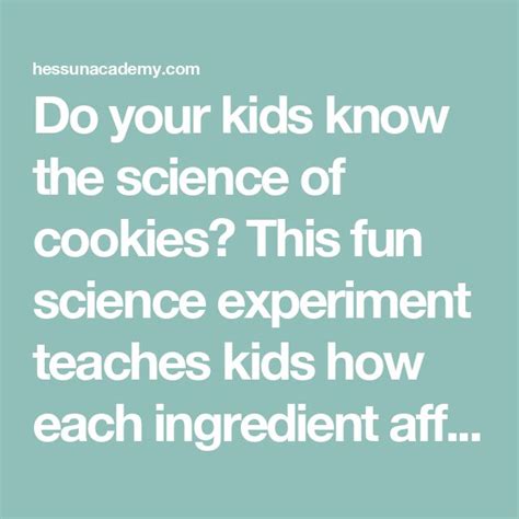 The Science Of Cookies A Fun Science Experiment Hess Unacademy Cool Science Experiments
