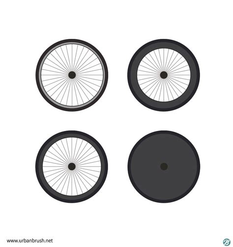 자전거 휠 종류 일러스트 Ai 무료다운로드 Free Bicycle Wheels Vector 어반브러시