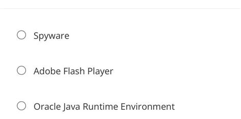 Answered O Spyware O Adobe Flash Player Oracle Java Runtime Kunduz