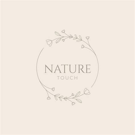 원형 꽃 장식 미니멀리즘 로고 디자인 그래픽 터 프리미엄 벡터