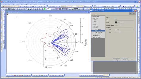 Graphing Origin 91 Polar Axis Dialog Youtube