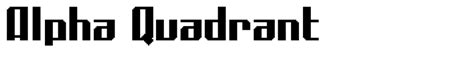 Alpha Quadrant Font
