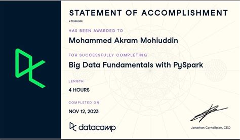 Completed Big Data Fundamentals With Pyspark Mohammed Akram Mohiuddin