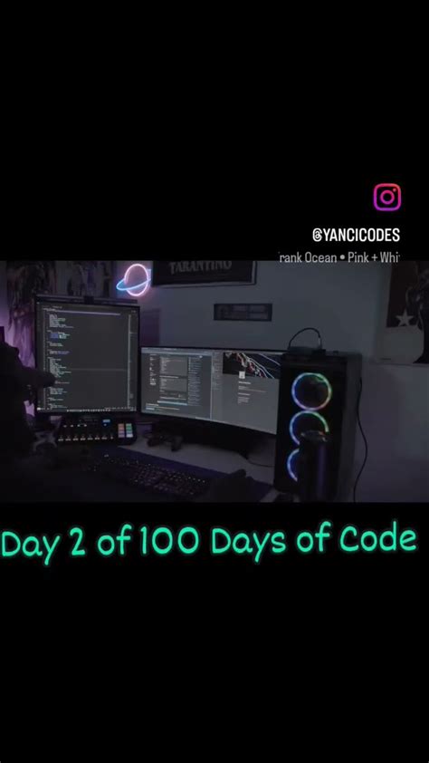 yancicodes on instagram 100daysofcoding 100secondsofcode gamingsetup