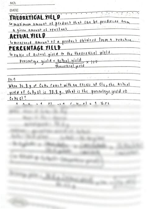 SOLUTION Theoretical Actual Percentage Yield Studypool