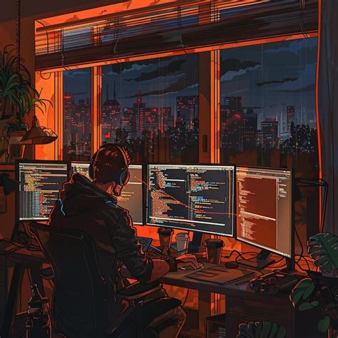 Latenightcodingdeveloper Premium Ai Generated Image