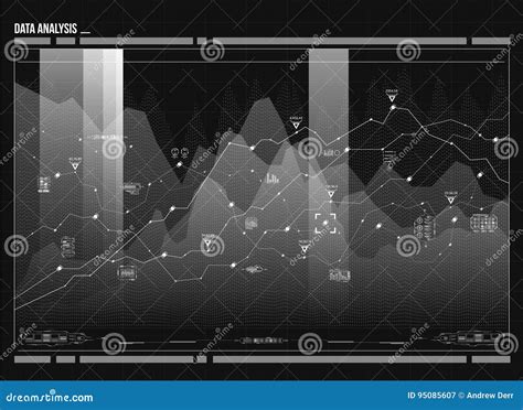 Data Analysis Visualization Visual Data Complexity Social Network Representation Stock Vector