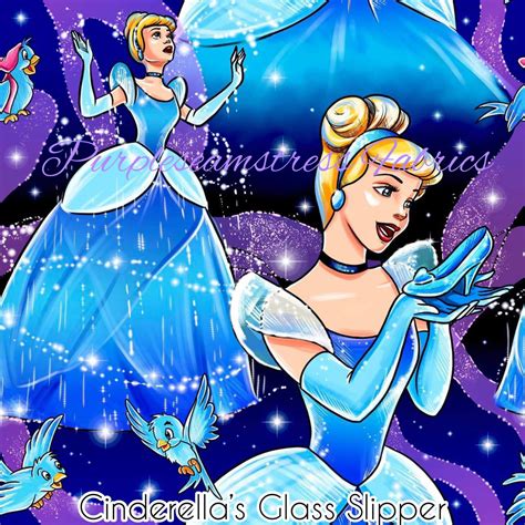 Cinderella Glass Slippers Purpleseamstress Fabric