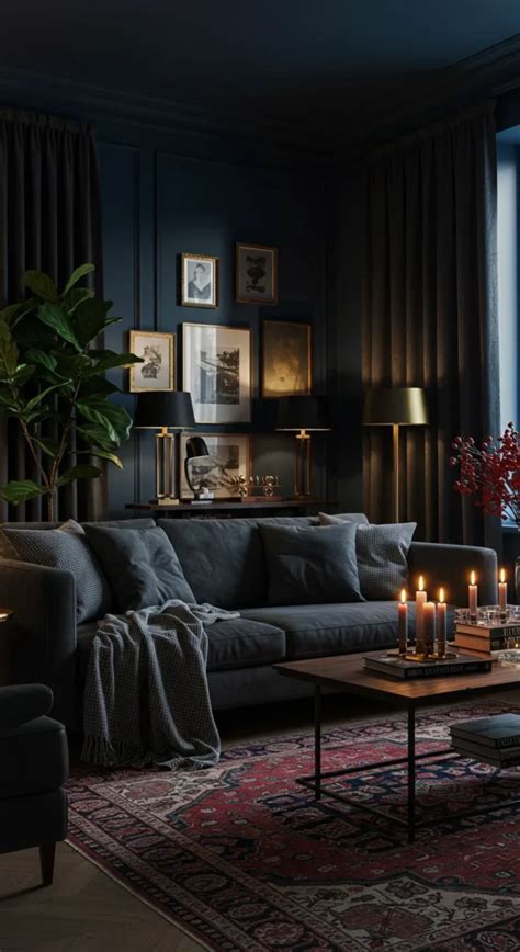 How To Create A Moody Living Room With Dark Colors