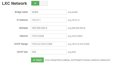 LXC Web Panel