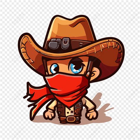 카우보이 두건 벡터클립 아트상표만화 Png 일러스트 무료 다운로드 Lovepik