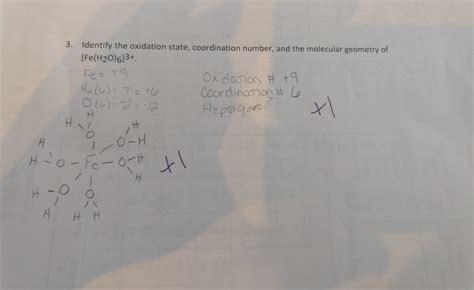 Solved 3 Identify The Oxidation State Coordination Number
