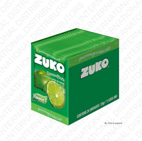 Item No 33133 Zuko Ind Pk Lime Limon 4 24 0 9oz International Distributors
