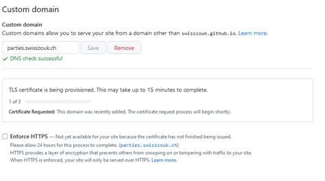 Tls Certificate Is Being Provisioned · Community · Discussion 23050 · Github
