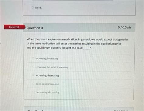 Solved Need Question 3 0 0 5pts When The Patent Expires On