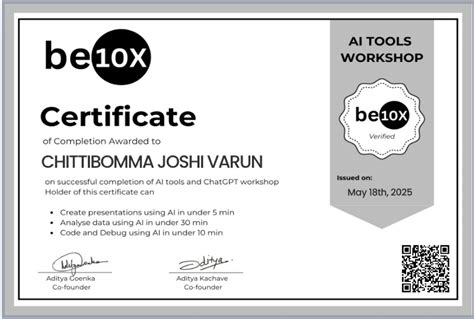 Excited To Share That Ive Successfully Completed A Workshop On Ai