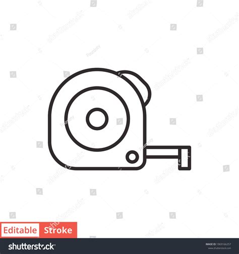 Measure Tape Line Icon Simple Outline Stock Vector Royalty Free 1969166257 Shutterstock