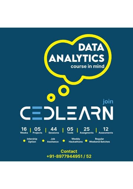Data Analytics Course With Placement Guarantee Data Analytics Course
