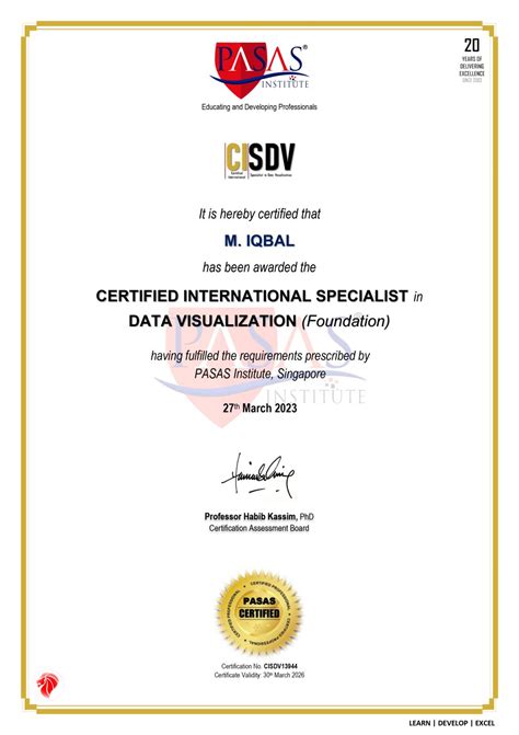 Certification Cisdv Datavisualization Internationalspecialist